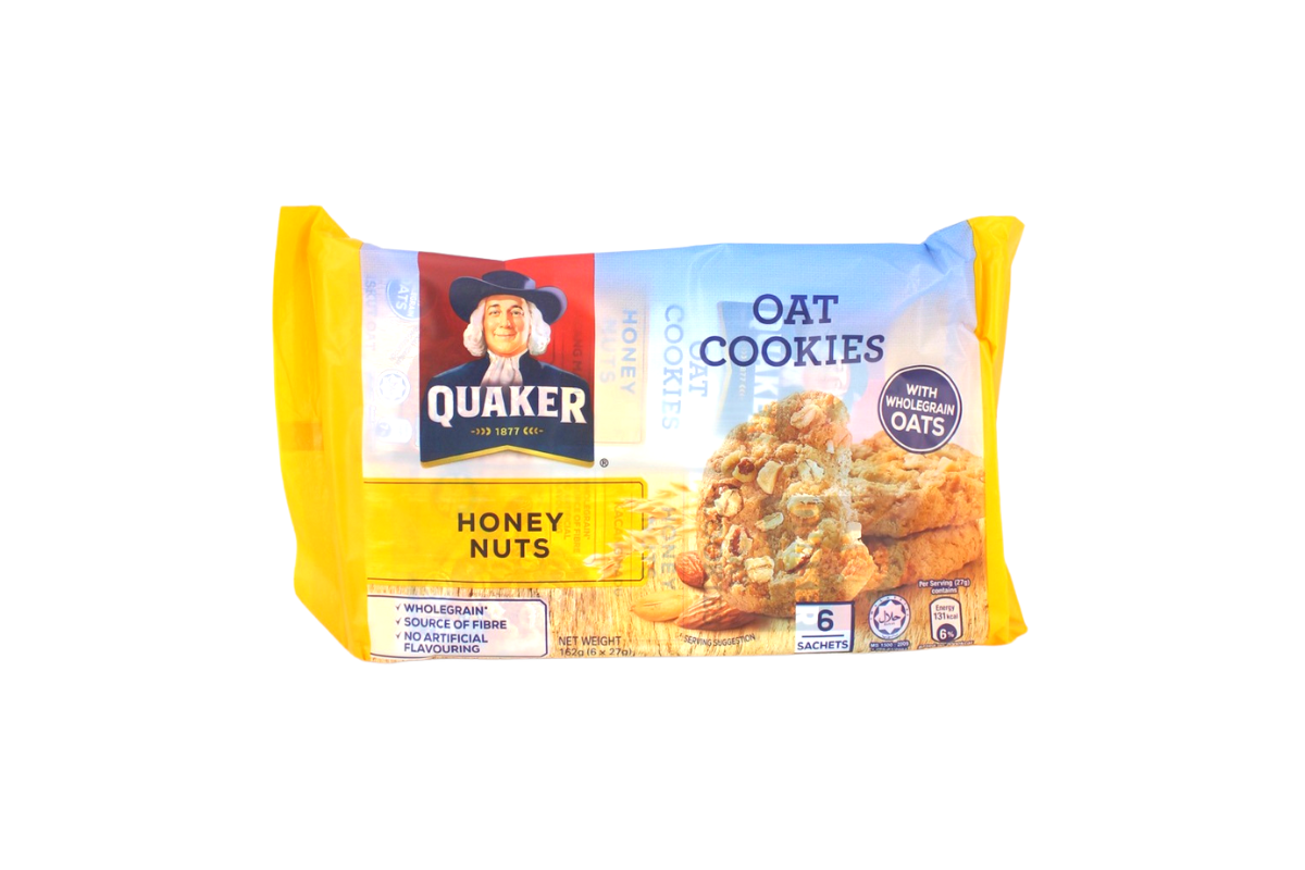 Quaker Oat Cookies Honey Nuts 6 X 27g – uMart Singapore